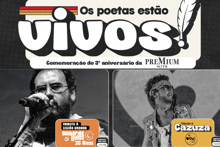 Premium FM comemora 3 anos com tributos a Cazuza e o Legião Urbana